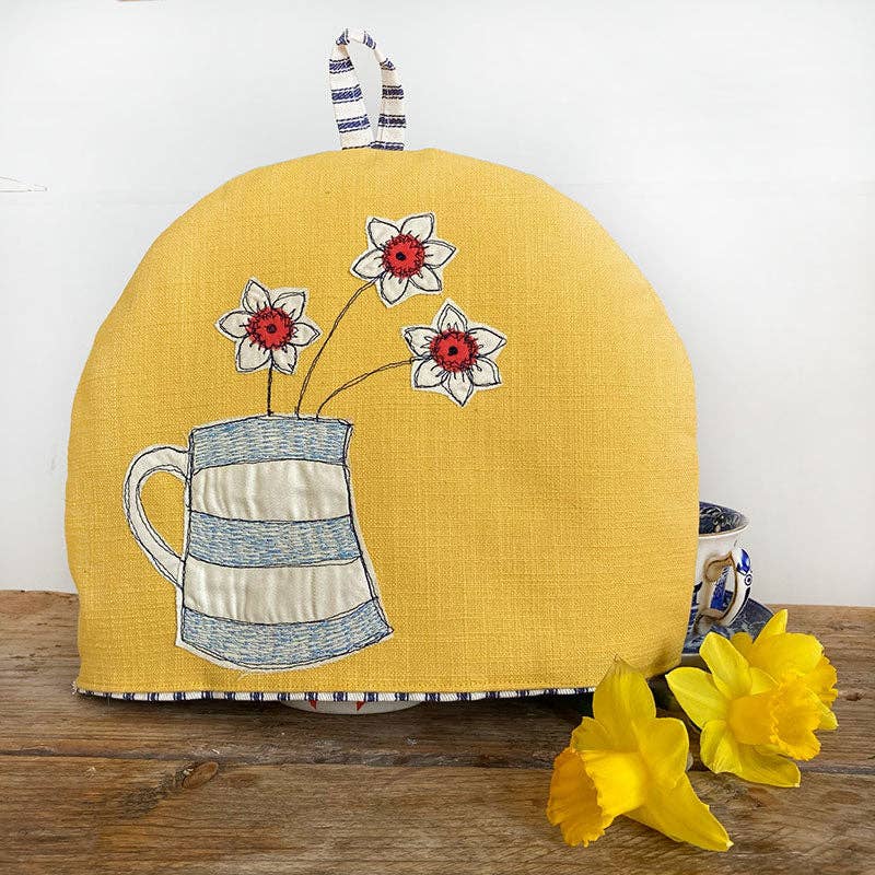 Poppy Treffry Cornish Narcissi Small Tea Pot Cosy [Made in the UK] – Gohobi