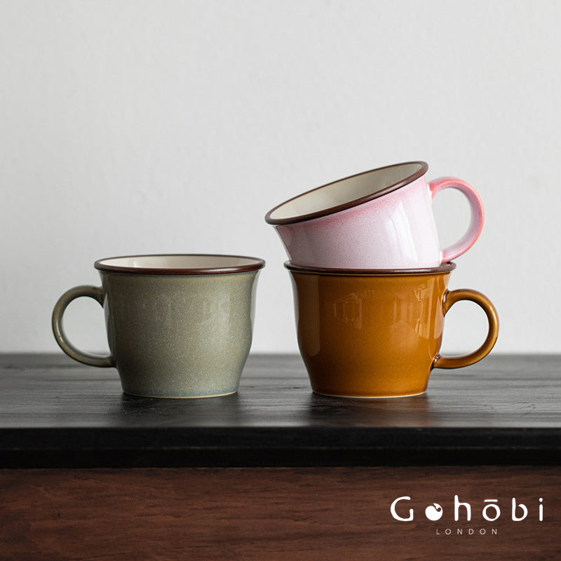Gohobi Japanese Minoya Retro Ceramic Mug Coffee Cup [Made in Japan]
