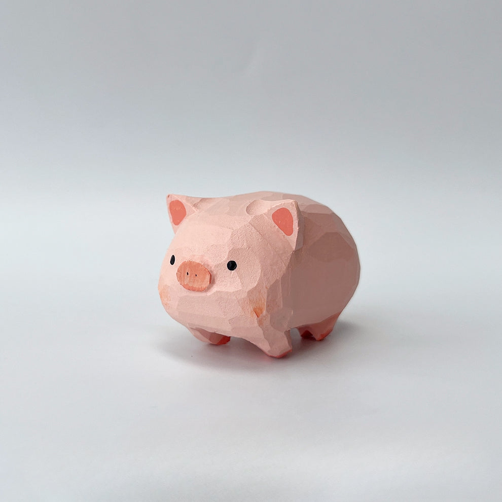 Gohobi Handcrafted Wooden Pig Ornament