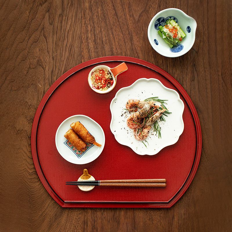 [Made In Japan] Gohobi Japanese Resin Half-Moon Dinner Plate Decorativ