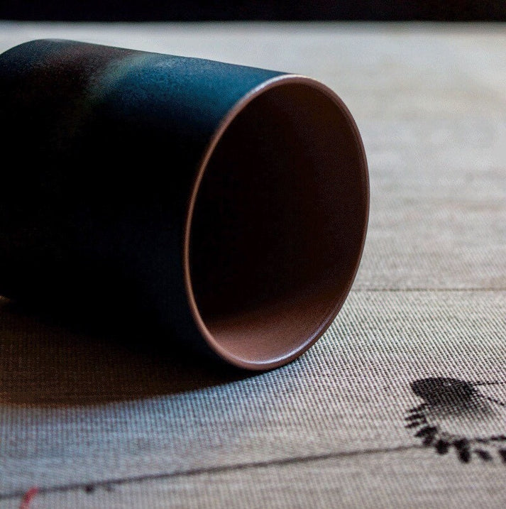 Gohobi Ceramic Japanese Style Blue Tea Cup Yunomi