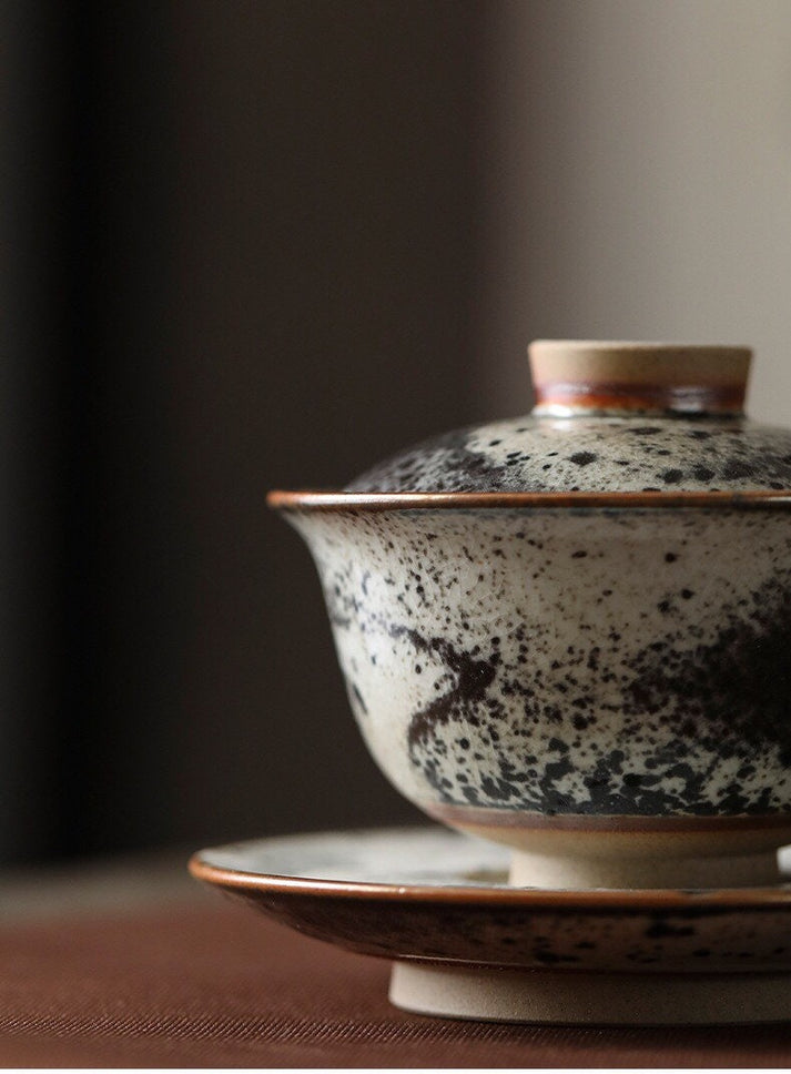 Gohobi Handmade Black Ink Gaiwan (Short version)