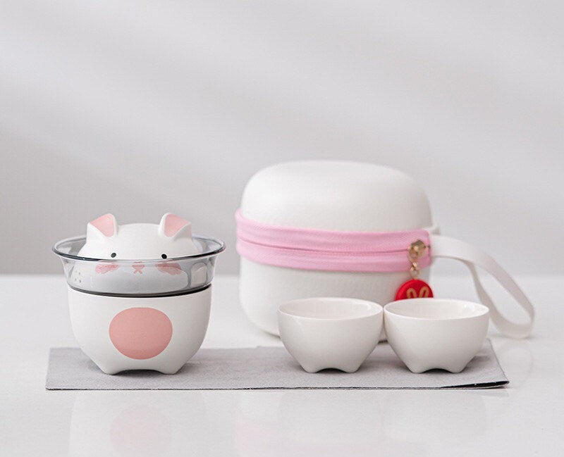 Gohobi White Rabbit Tea Set